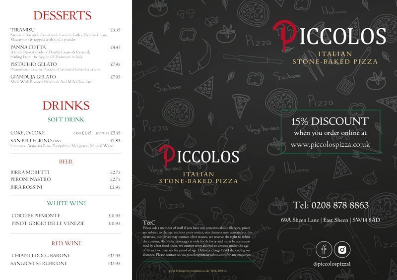 Menu Design UK - We design bespoke menus to sell more