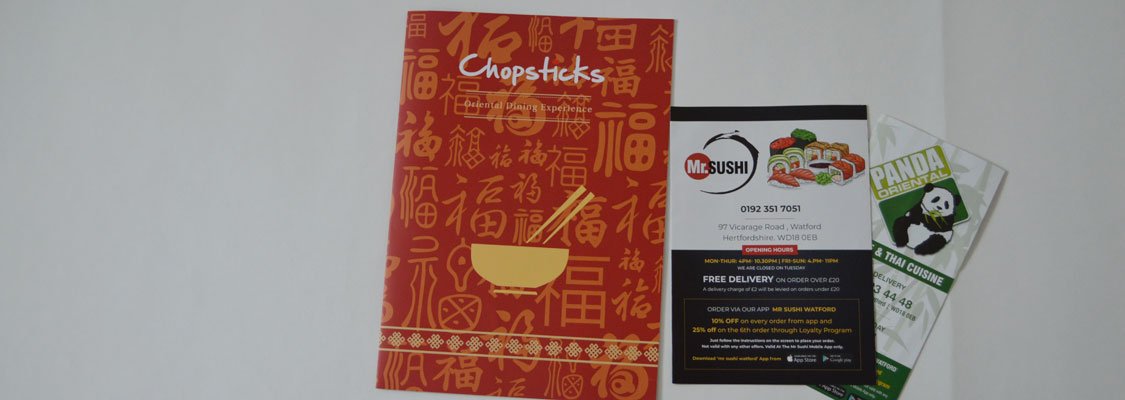 Asian menu design and printing | High quality printing