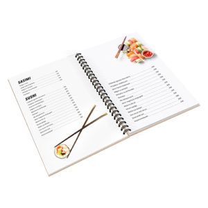 Spiral-bound Menus | Menulane