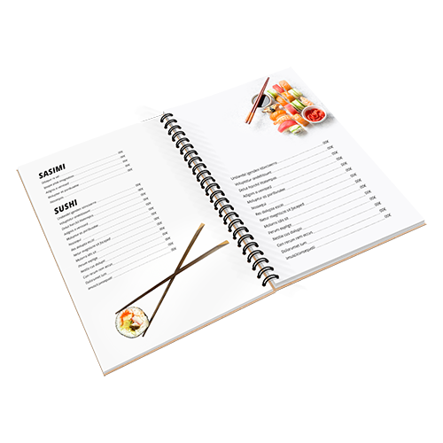 Spiral-bound Menus | Menulane